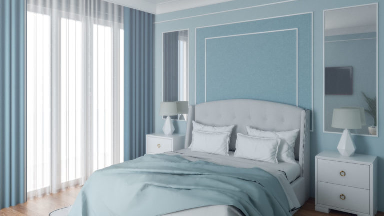 Classic Light Blue Bedroom Roomdsign