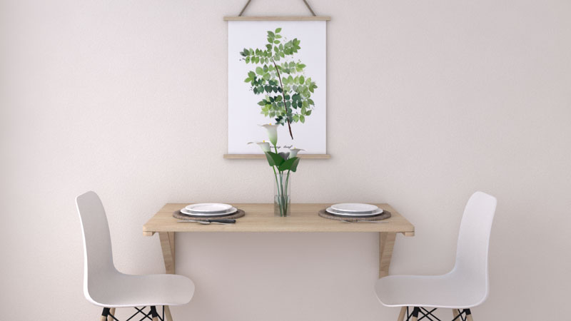 10 Creative Wall Table Solutions for Small Areas - roomdsign.com