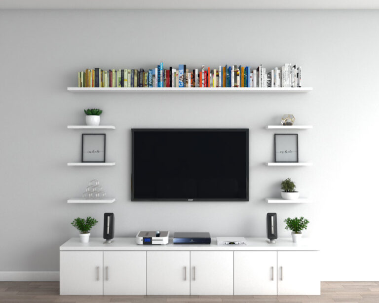 9 Creative Ways to Decorate Empty Space Above TV - roomdsign.com