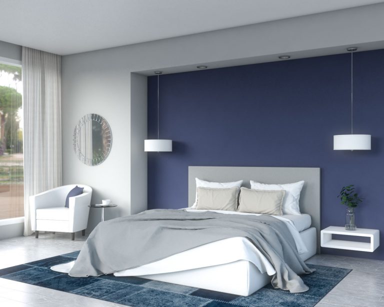 10 Elegant Dark Blue Accent Wall Ideas - roomdsign.com