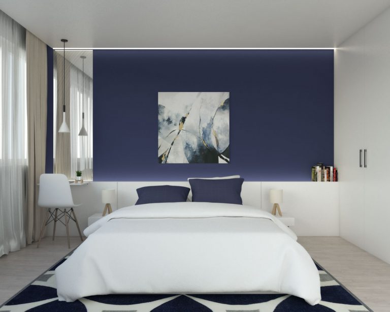 10 Elegant Dark Blue Accent Wall Ideas - roomdsign.com