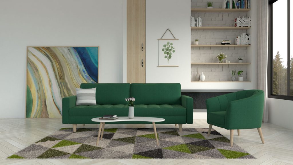 What Color Rug Goes With Green Couch? (12 Fresh Ideas) - roomdsign.com