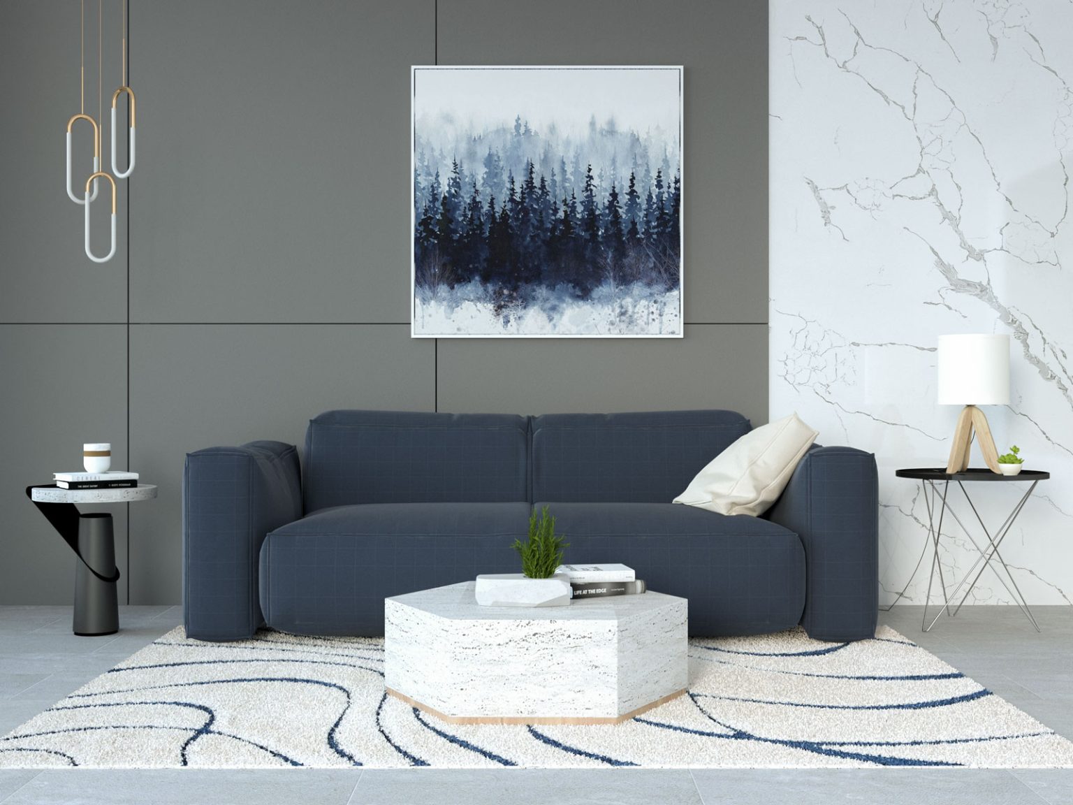 What Color Rug Goes with Navy Blue Couch? (12 Stylish Ideas ...