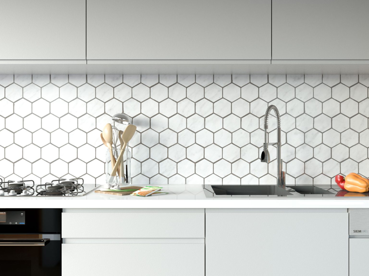 10 Backsplashes That Perfectly Complement White Countertops - roomdsign.com