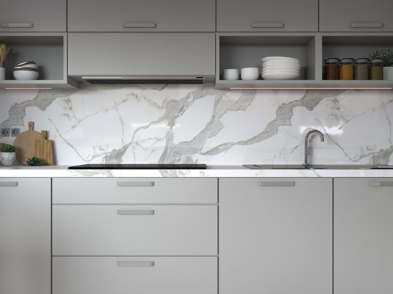 10 Backsplashes to Pair with Calacatta Quartz Countertops - roomdsign.com
