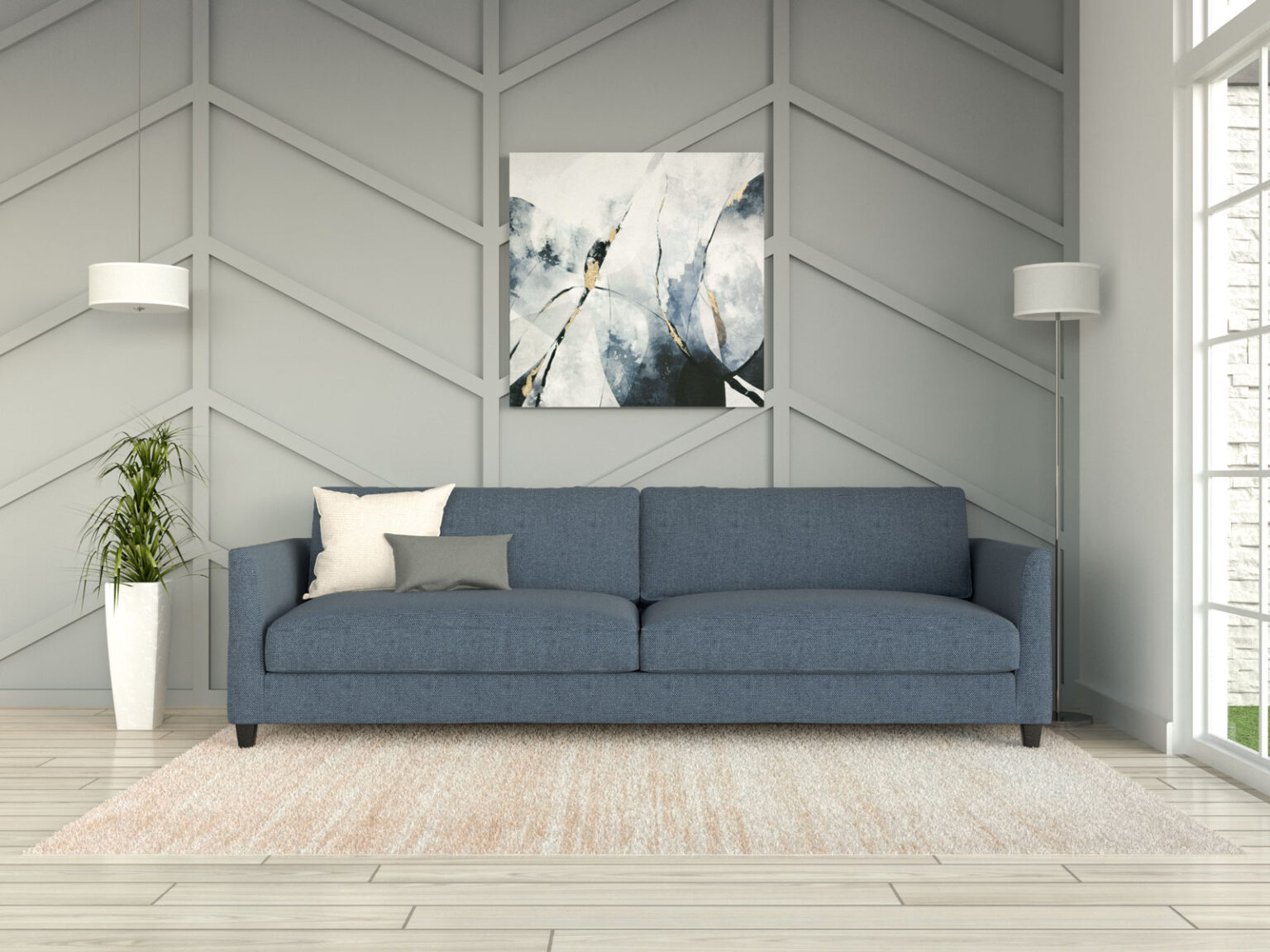 Best Rug for Blue Couch (15 Stylish Options) - roomdsign.com