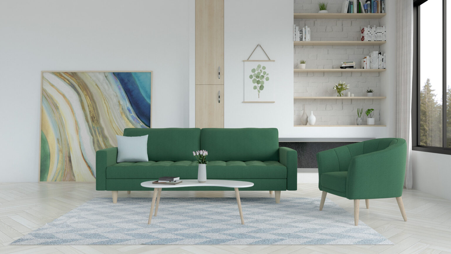 What Color Rug Goes With Green Couch? (12 Fresh Ideas) - roomdsign.com