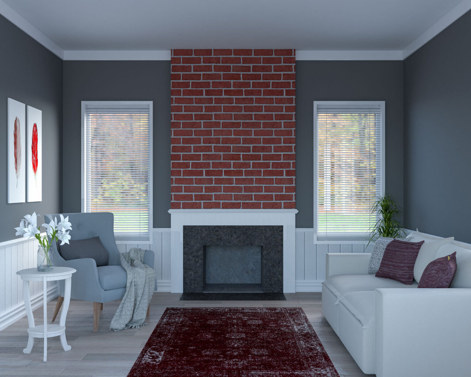 10 Interior Wall Paint Colors That Harmonize with Red Brick Walls ...