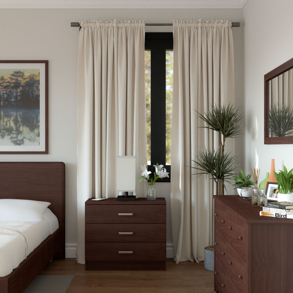 8 Awesome Curtain Colors To Complement Dark Wood Furniture - roomdsign.com