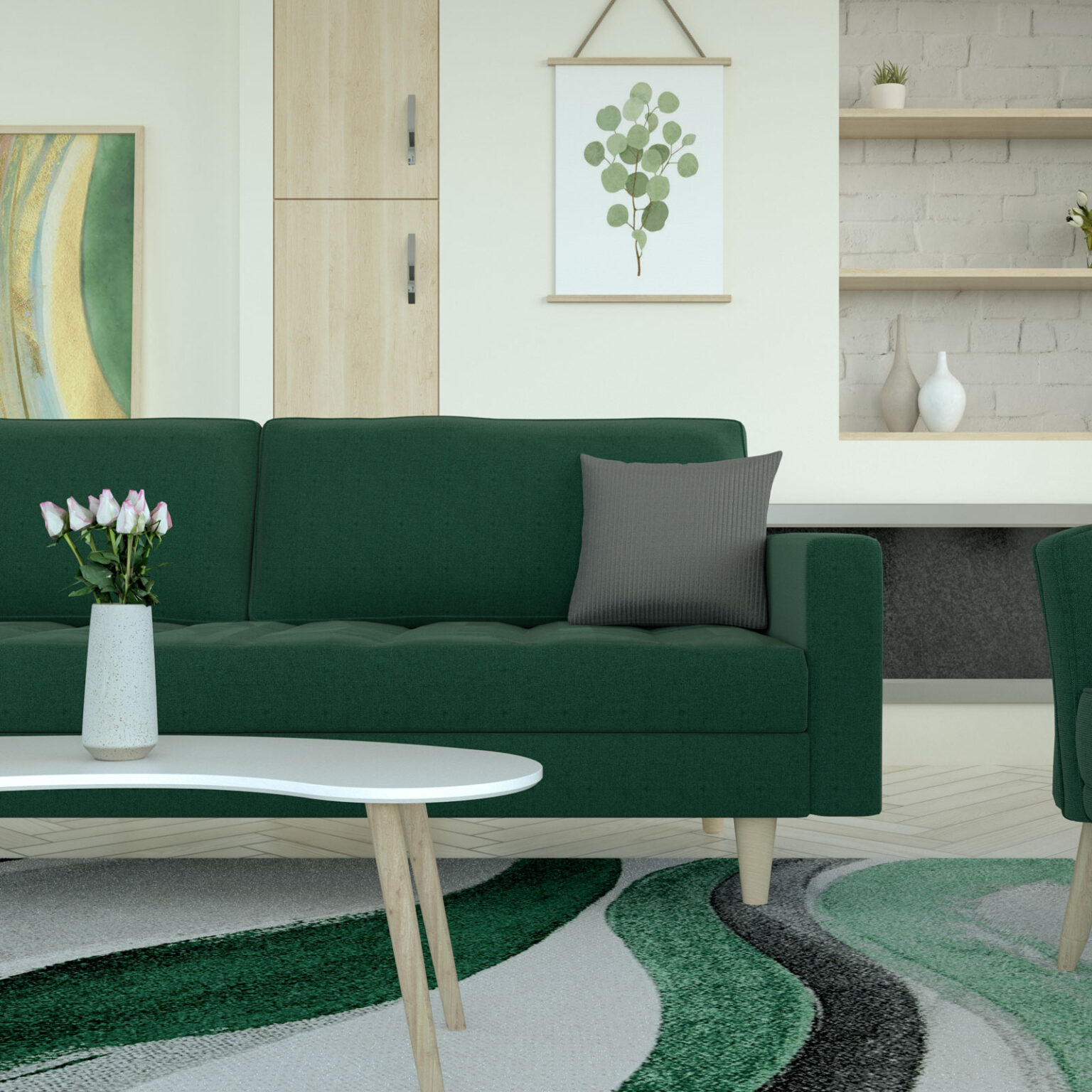 10 Cushion Colors That Add Sophistication to Your Dark Green Sofa ...