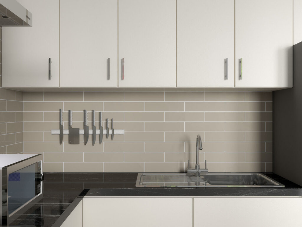 10 Subway Tile Backsplash Colors to Bring Life to Off-White Cabinets ...