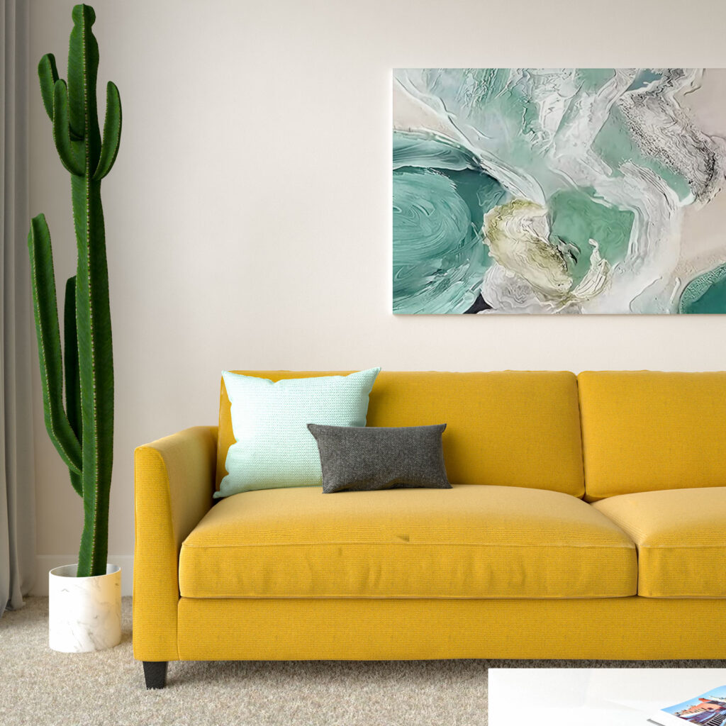 8 Interesting Accent Colors For Your Vibrant Mustard Sofa - roomdsign.com