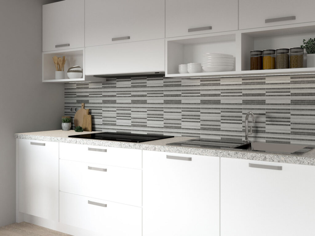 10 Backsplash Ideas Complementing White Cabinets & Granite Countertops ...
