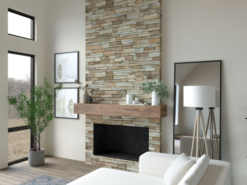 Wall Paint Color Ideas for Family Room with Stone Fireplace (7 Charming ...