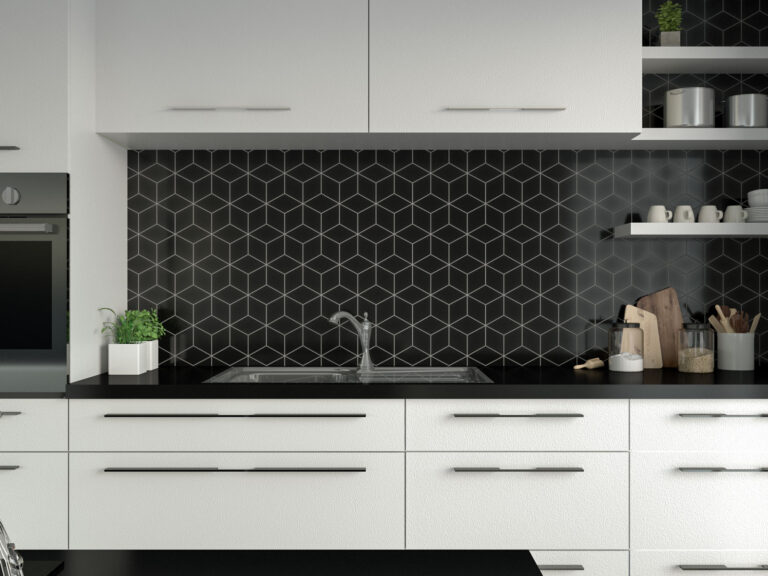 10 Bold and Stylish Black Kitchen Backsplash Ideas - roomdsign.com