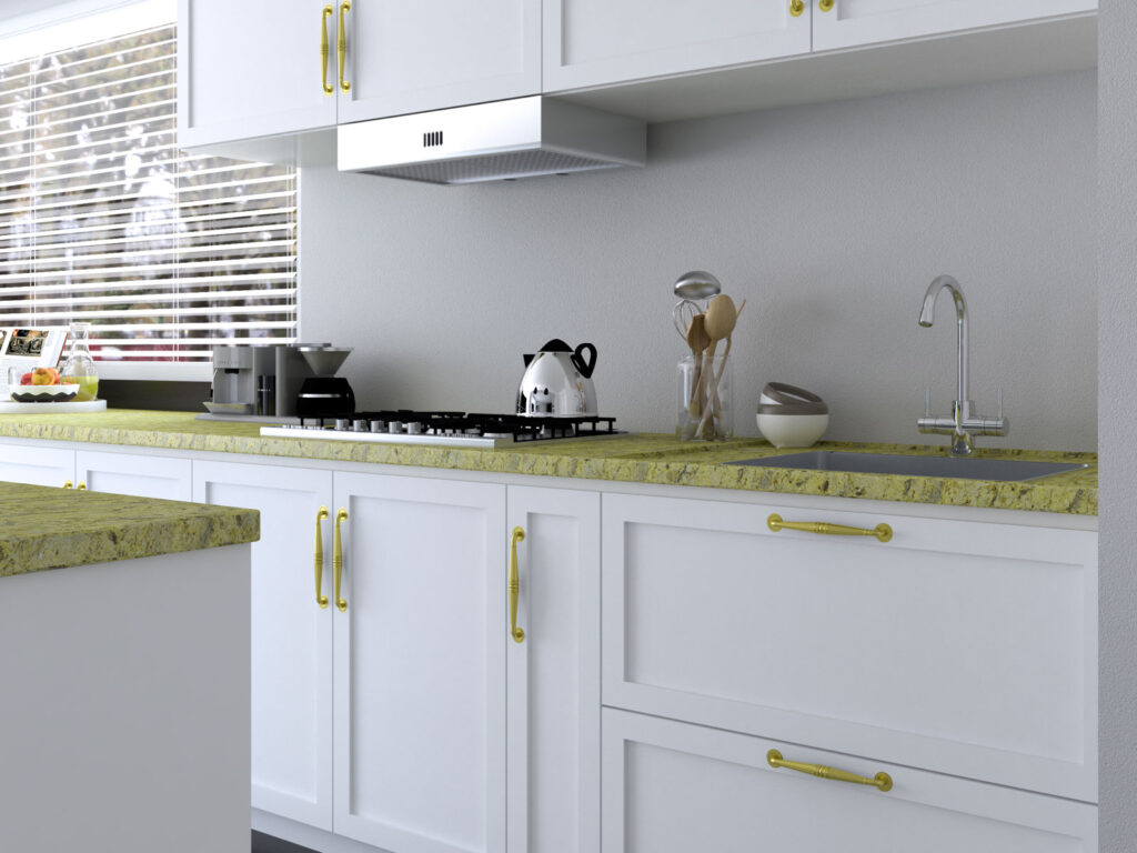 7 Cabinet Colors to Enhance Your Yellow Granite Countertops’ Vibrancy ...