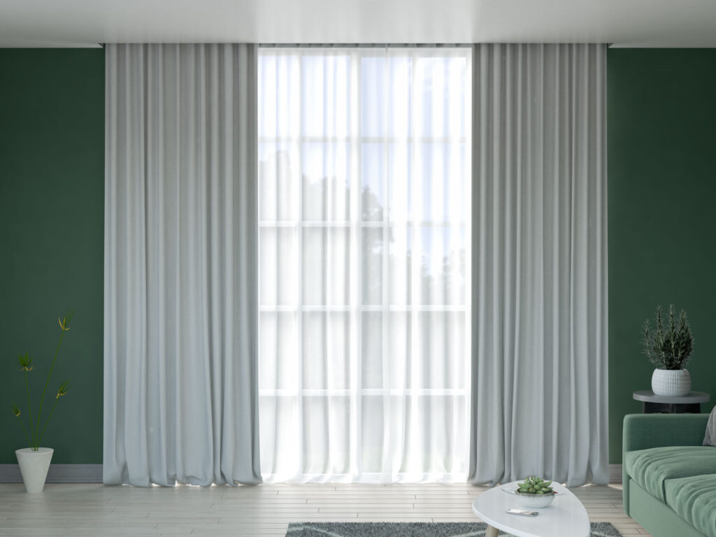 8 Curtain Colors to Enhance Dark Green Walls with Style - roomdsign.com