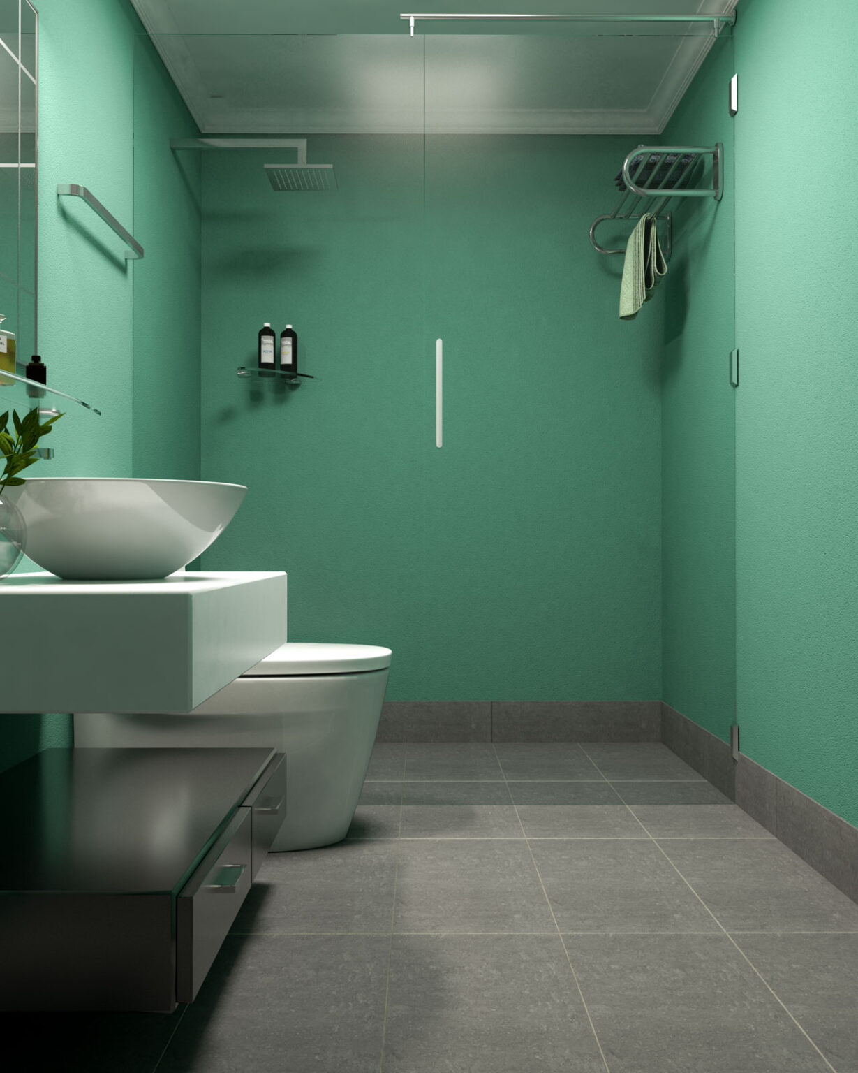 11 Elegant Bathroom Wall Combinations with Gray Tile Flooring ...