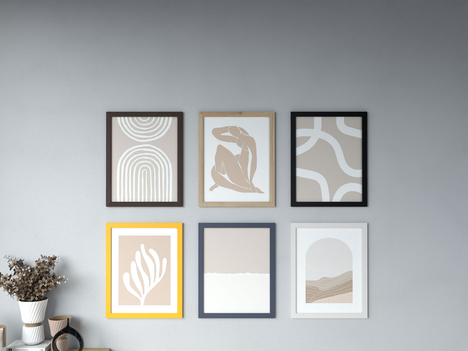 10 Awesome Picture Frame Colors for Gray Walls - roomdsign.com